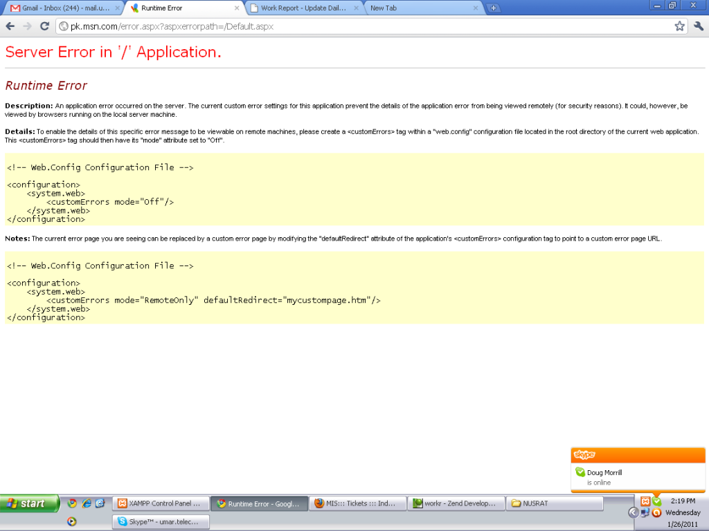 MSN Pakistan shows Runtime Error – TechBytes
